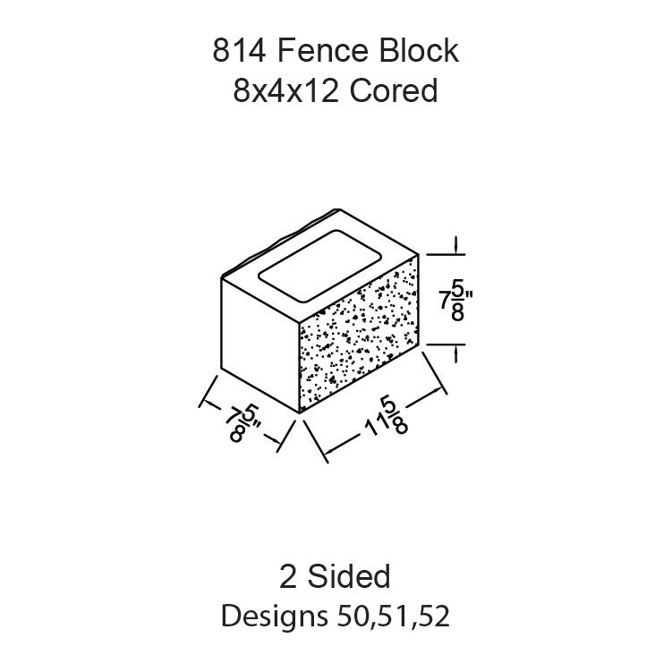 #814 - Fence Block – Classic Rock Face Block