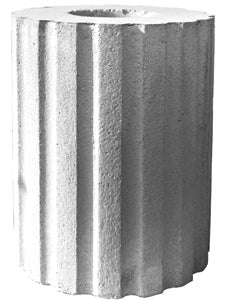 #5300 Cored Reg Straight Fluted Column – Classic Rock Face Block