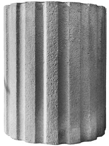 #5300 Cored Reg Straight Fluted Column – Classic Rock Face Block