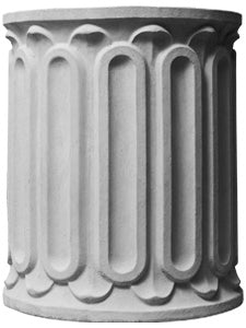 #5302 Fluted Double End – Classic Rock Face Block